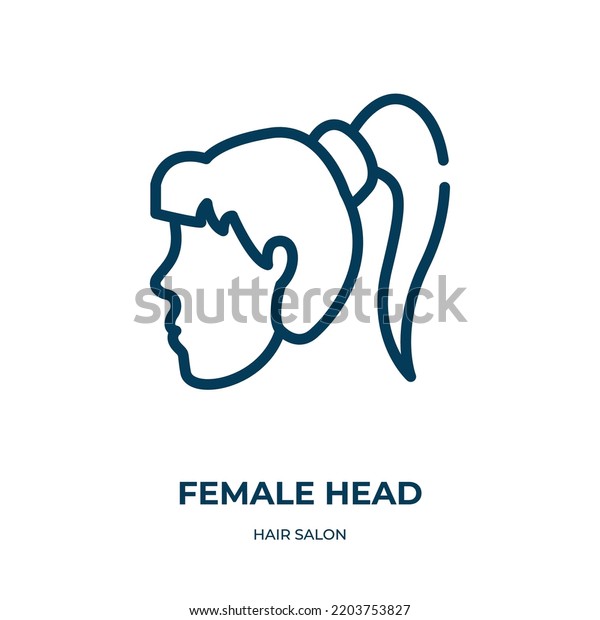 Female Head Icon Linear Vector Illustration Stock Vector (Royalty Free ...