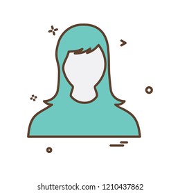 Female Icon Design Vector Stock Vector (Royalty Free) 1210437862 ...