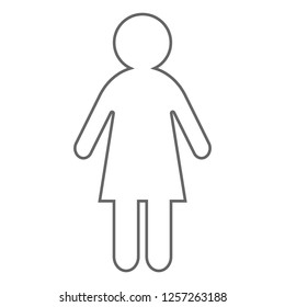 Female Icon Outline Vector Stock Vector (Royalty Free) 1257263188 ...