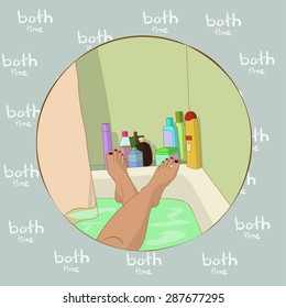 Female Legs Bath Stock Vector (Royalty Free) 287677295 | Shutterstock