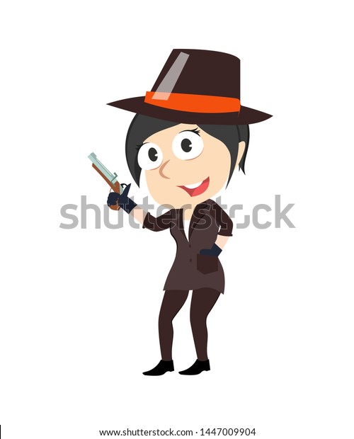 Female Mafia Vector Illustration Design Stock Vector (Royalty Free ...
