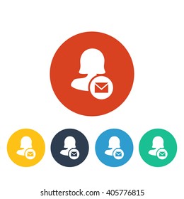 Female Mail User Icon Stock Vector (Royalty Free) 405776815 | Shutterstock