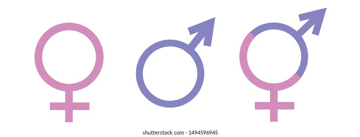 Female Male Sex Icon On White Stock Vector Royalty Free 1493978297 Shutterstock