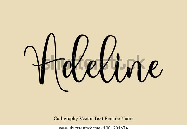 Nombre femenino - Adeline Typescript Caligrafía: vector de stock (libre ...