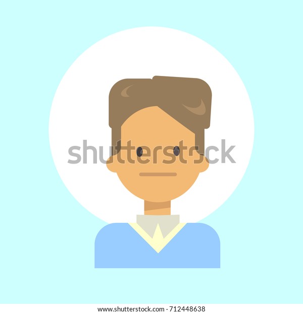 Female Neutral Emotion Profile Icon Woman Stock Vector (Royalty Free ...