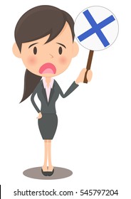 Female Office Worker Representing Failure Stock Vector (Royalty Free ...