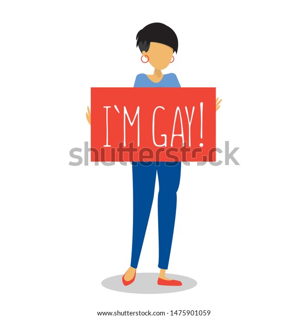 Female Person Coming Out Vector Isolated Stock Vector (Royalty Free ...