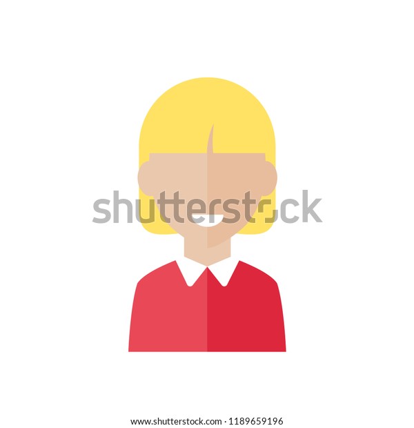 Female Pictogram Flat Vector Sign Isolated Stock Vector (Royalty Free ...