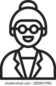 Female Professor Icon Vector Image Can Stock Vector (Royalty Free ...