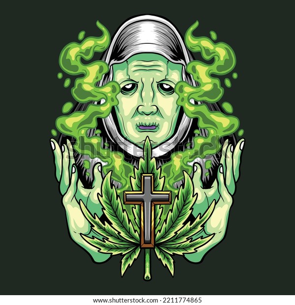 Female Scary Nun Cannabis Stock Vector (Royalty Free) 2211774865 ... Female Scary Nun Cannabis Stock Vector (Royalty Free) 2211774865 ...