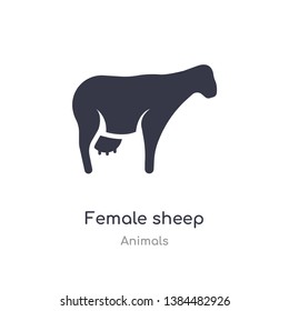 Female Sheep Icon Isolated Female Sheep Stock Vector (Royalty Free ...