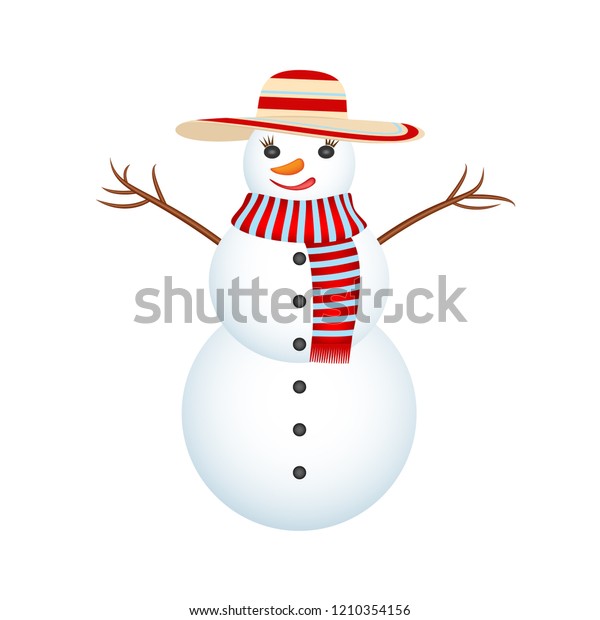 Female Snowman Vector Design Stock Vector (Royalty Free) 1210354156 ...
