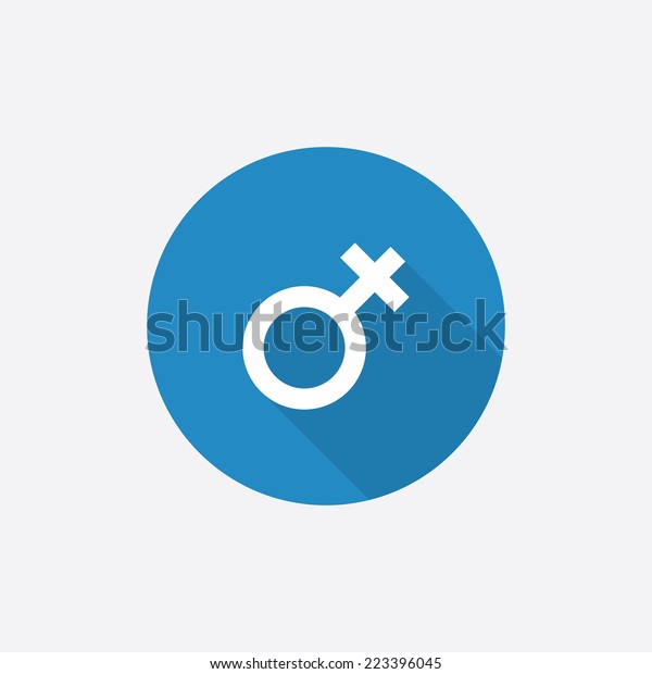 Female Symbol Flat Blue Simple Icon Stock Vector (Royalty Free ...