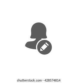 Female Text User Icon Stock Vector (Royalty Free) 428589160