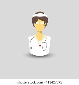 Female User Icon Flat Icon Stock Vector (Royalty Free) 411427591 ...