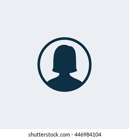 Female User Icon Trendy Flat Style Stock Vector (Royalty Free ...