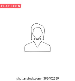 Female User Icon Vector Stock Vector (Royalty Free) 398402539 ...
