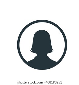 Female User Icon Vector Stock Vector (Royalty Free) 488198251 ...