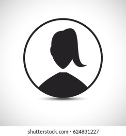 Female User Profile Icon Vector Illustration Stock Vector (Royalty Free ...