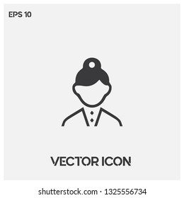 Female User Profile Vector Icon Illustration Stock Vector (Royalty Free ...