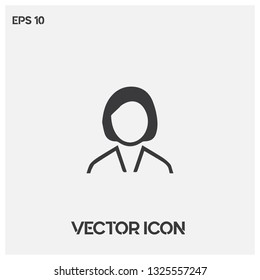 Female User Profile Vector Icon Illustration Stock Vector (Royalty Free ...