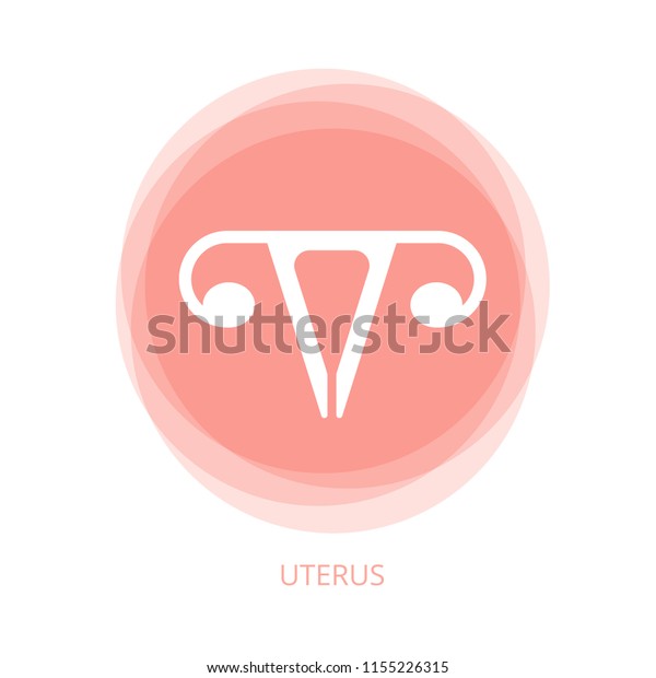 Female Uterus Vector Icon Minimal Style Stock Vector (Royalty Free ...