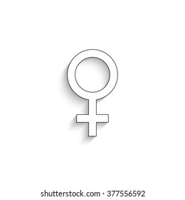 Female White Vector Icon Shadow Stock Vector (Royalty Free) 377556592 ...