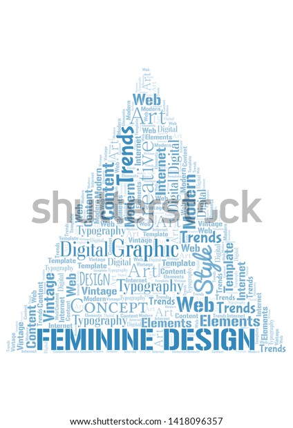 Feminine Design Word Cloud Wordcloud Made Stock Vector (Royalty Free ...