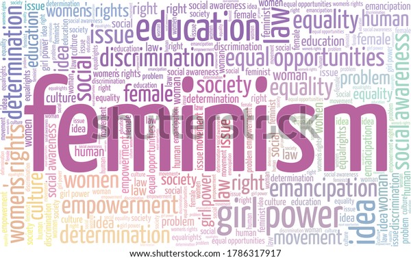 Feminism Word Cloud Isolated On White Stock Vector (Royalty Free ...