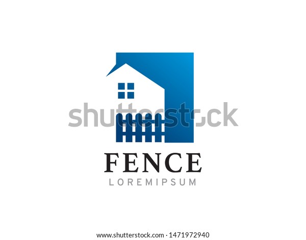 Fence House Logo Symbol Icon Template Stock Vector (Royalty Free ...