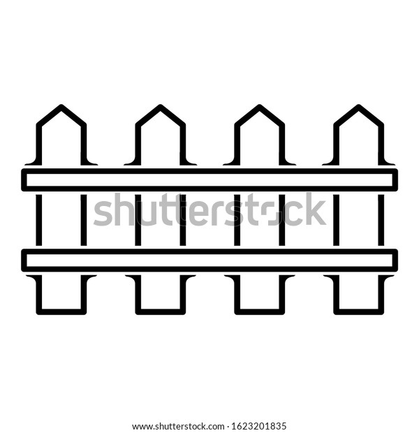 Fence Icon Design House Fence Icon Stock Vector (Royalty Free ...