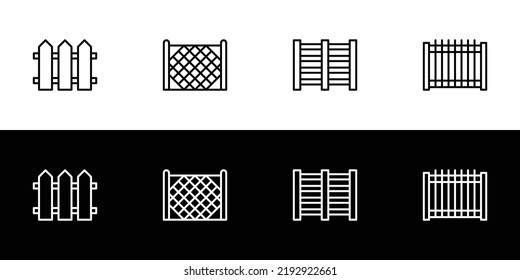 Fence Icon Set Flat Design Icon Stock Vector (Royalty Free) 2192922661 ...