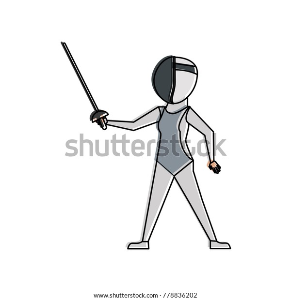 Fencer Rapier Cartoon: เวกเตอร์สต็อก (ปลอดค่าลิขสิทธิ์) 778836202 ...