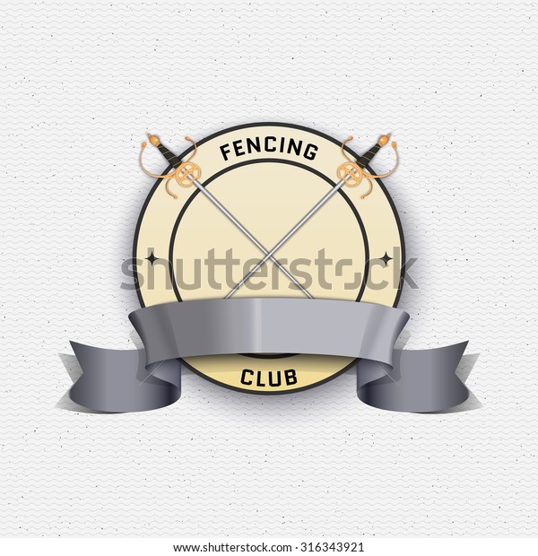 Fencing Badges Logos Labels Can Be: vector de stock (libre de regalías ...