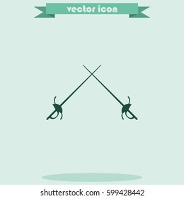 Fencing Icon Rapier Illustration Stock Vector (Royalty Free) 632573186