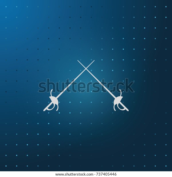 Fencing Icon Rapier Illustration: vector de stock (libre de regalías ...
