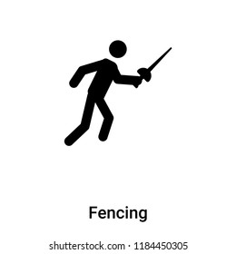 Fencing Icon Vector Isolated On White Stock Vector (Royalty Free ...