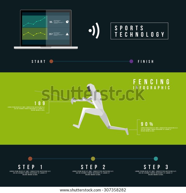 Fencing Infographics Concept Design Stock Vector (Royalty Free ...