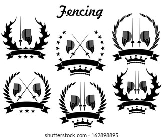 Fencing Logo Isolated Fencing On White Stock Vector (Royalty Free ...