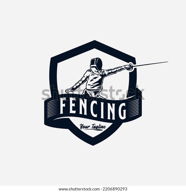 Fencing Sport Logo Design Template Stock Vector (Royalty Free ...