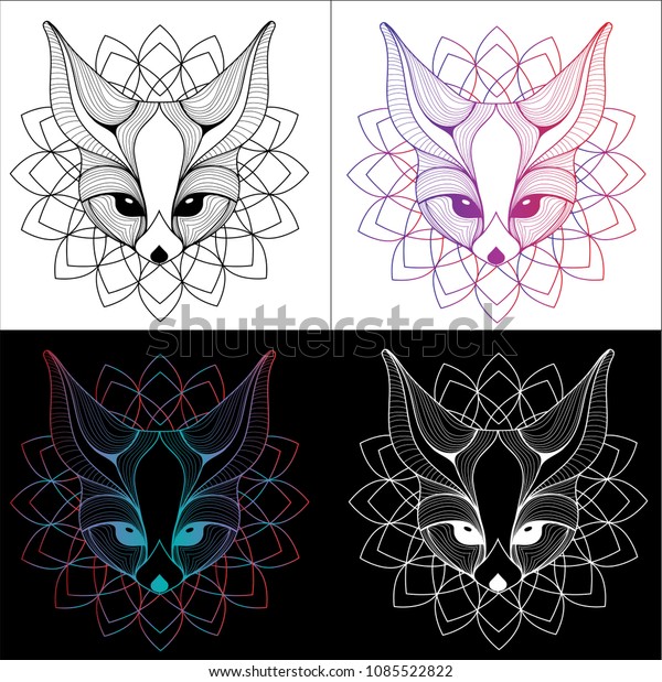 Fennec Fox Graphic Illustration Tshirt Design Stock Vector (Royalty ...