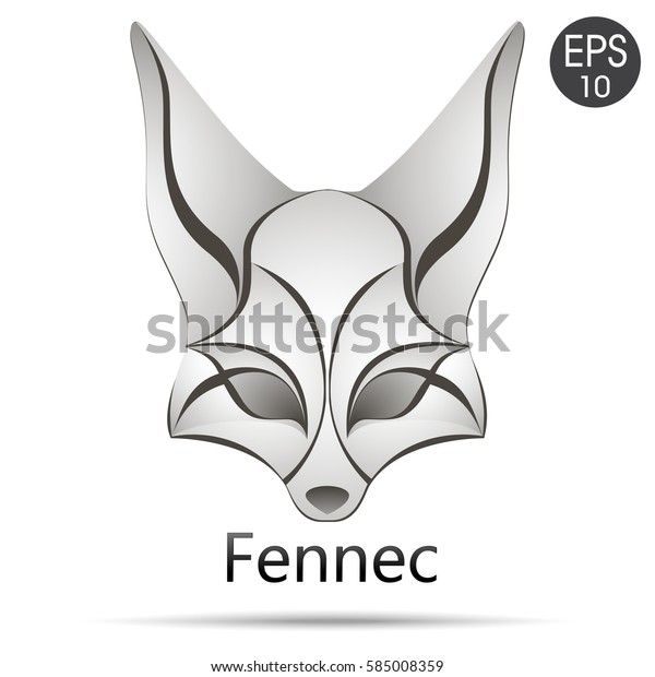 Fennec Fox Head Logo Stock Vector Stock Vector (Royalty Free) 585008359 ...