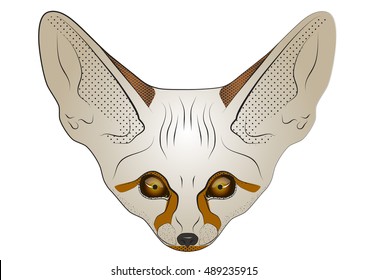 Geometrical Illustration Fennec Fox Stock Vector (Royalty Free ...