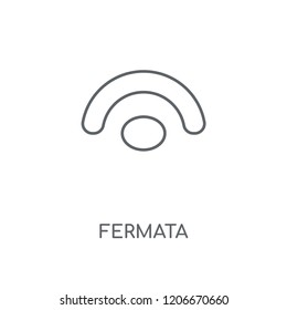 Fermata Linear Icon Fermata Concept Stroke Stock Vector (Royalty Free ...