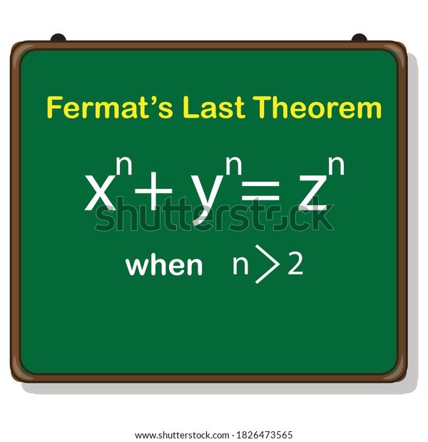 Fermats Last Theorem On Chalkboard Stock Vector (Royalty Free ...