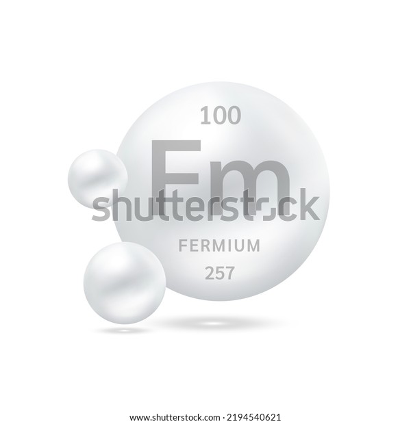Fermium Molecule Models Silver Chemical Formulas Stock Vector (Royalty ...