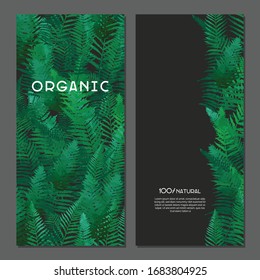 Fern Flyer Template Deep Green Forest Stock Vector (Royalty Free ...