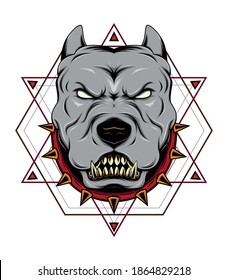 Ferocious Dog Logo Design Template Stock Vector (Royalty Free ...