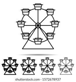 Ferris Wheel Icon Different Shapes Simple Stock Vector (Royalty Free ...