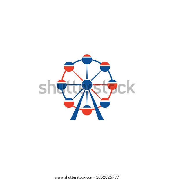 Ferris Wheel Logo Icon Stock Vector (Royalty Free) 1852025797 ...